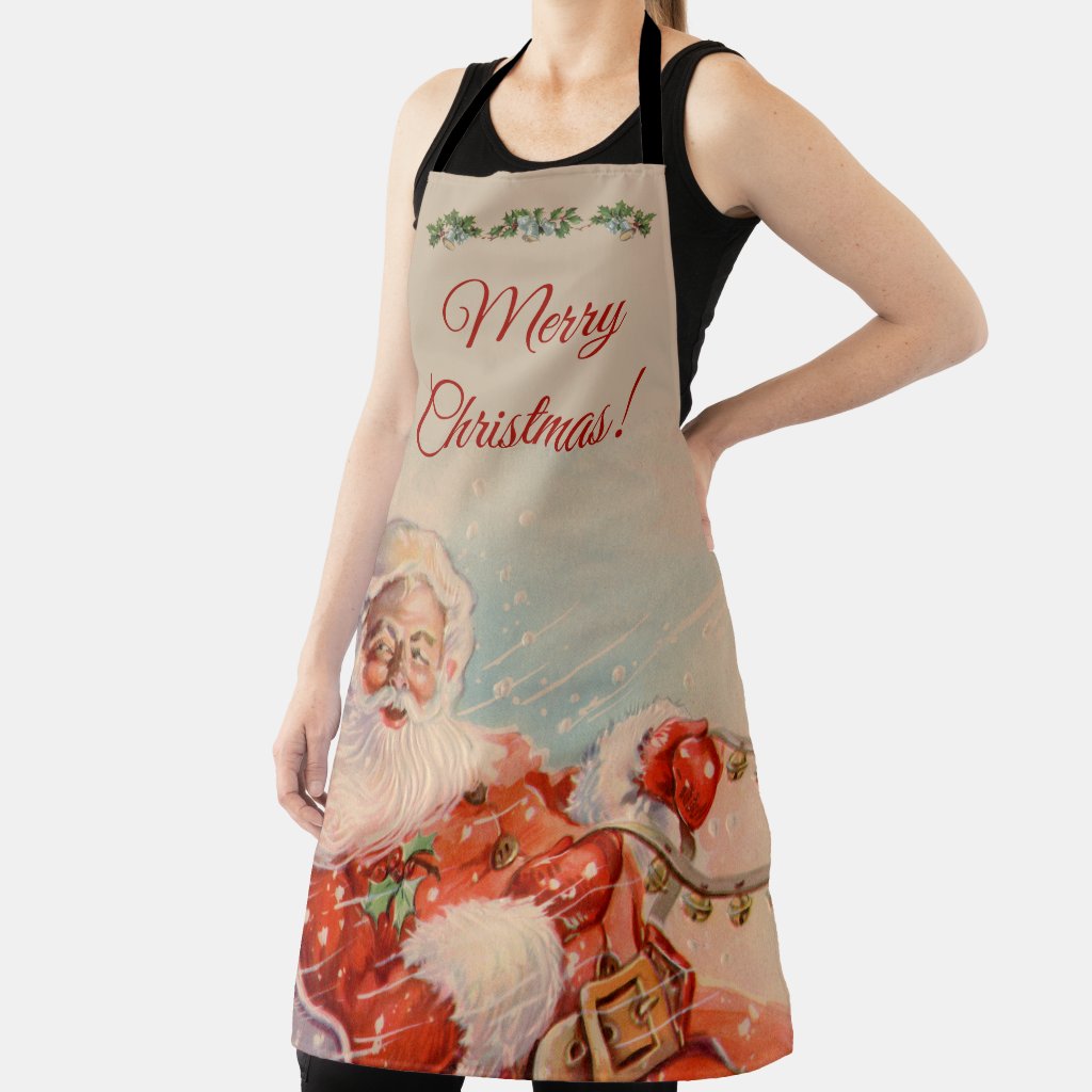 Santas Sleigh Ride Apron - Zuzu's Christmas